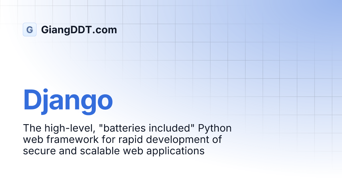 Django | GiangDDT.com
